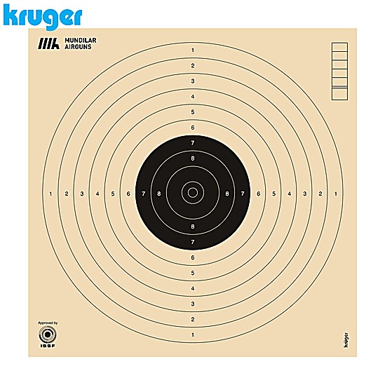 Buy online Target Pistol Kruger 10m 17x17cm 250 pcs from KRUGER TARGETS ...