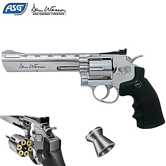 Comprar en linea Revólver Balines ASG Dan Wesson 6" Silver de marca ASG ...