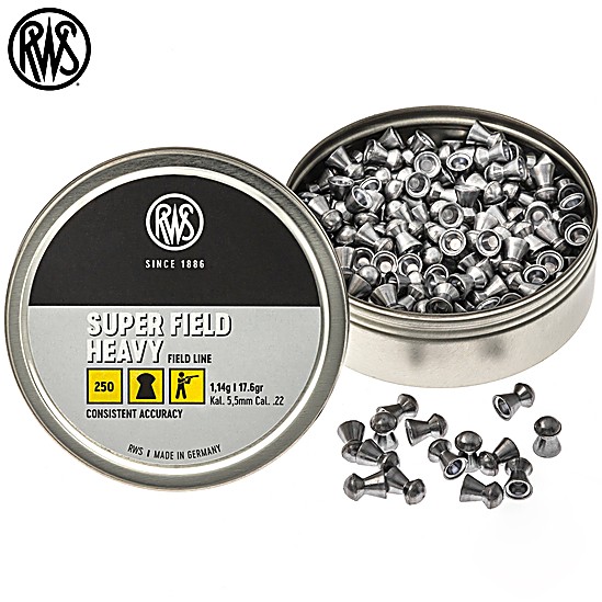 Buy online Air Gun Pellets RWS Super Field Heavy 5.50mm (.22) 17.6gr ...