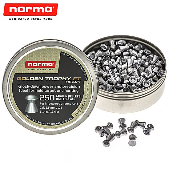 Buy online Air Gun Pellets Norma Golden Trophy FT Heavy 5.50mm (.22) 17 ...