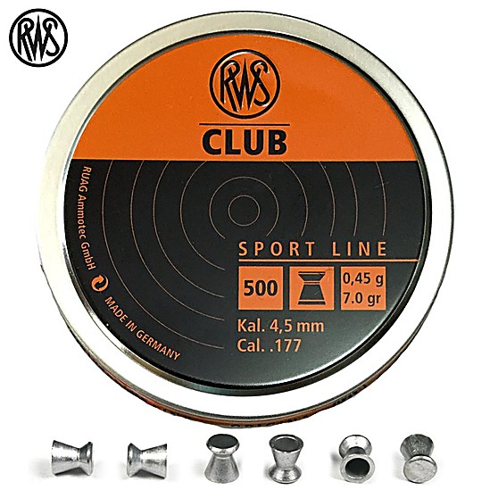 Buy online Air gun pellets RWS Club 4.50mm (.177) 500PCS from RWS ...