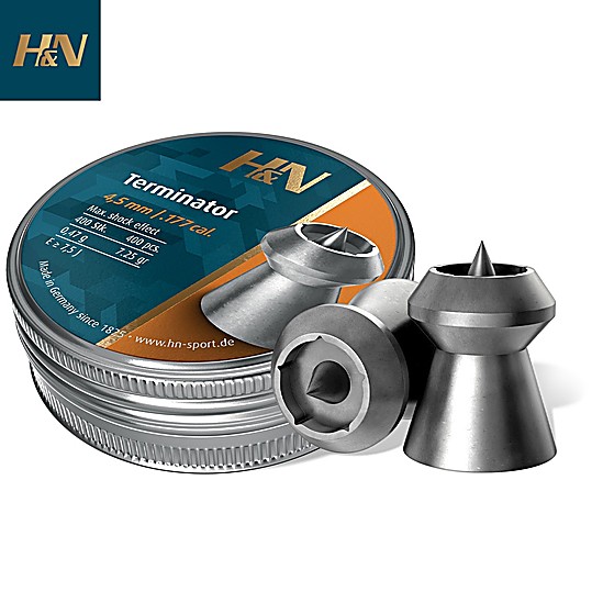 Buy online Air Gun Pellets H&N Sport Terminator 4.50mm (.177) 7.25gr ...