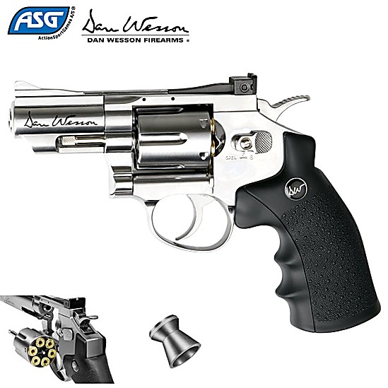 Buy online Revolver ASG Dan Wesson 2.5" Pellet Airgun Silver from ASG ...