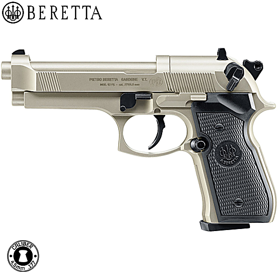Achetez en ligne Pistolet Plomb CO2 Beretta M92 FS Finition en Nickel de la BERETTA • Boutique ...